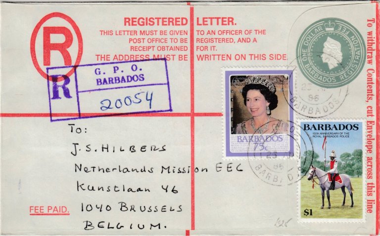 Modern Barbados Registered letters are not as common as you might think ...