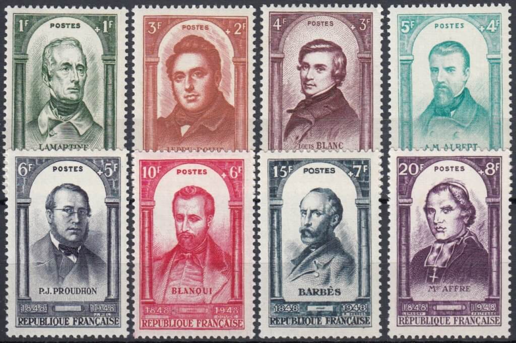 France SG1028-1035 | National Relief Fund 1948 Centenary of 1848 ...